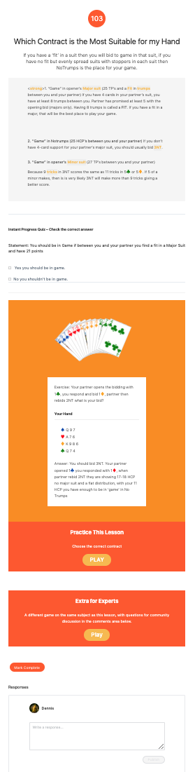 TEST - New lesson design